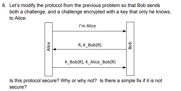 Solved 8. Let's modify the protocol from the previous | Chegg.com
