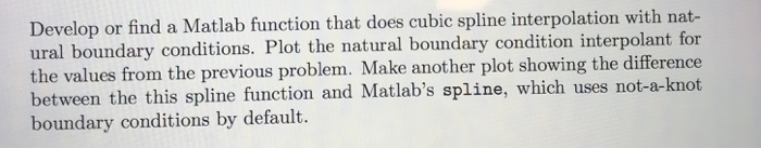 Solved Develop or find a Matlab function that does cubic | Chegg.com