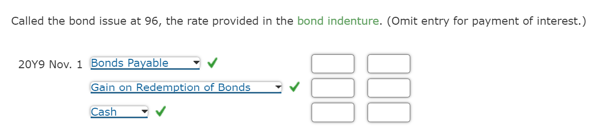 Solved Entries for issuing and calling bonds; gainMia Breen | Chegg.com