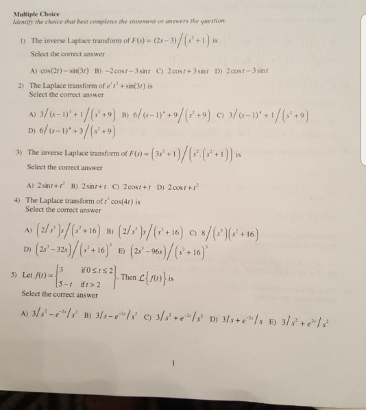 Solved Multiple Choice ldentify the choice that best | Chegg.com