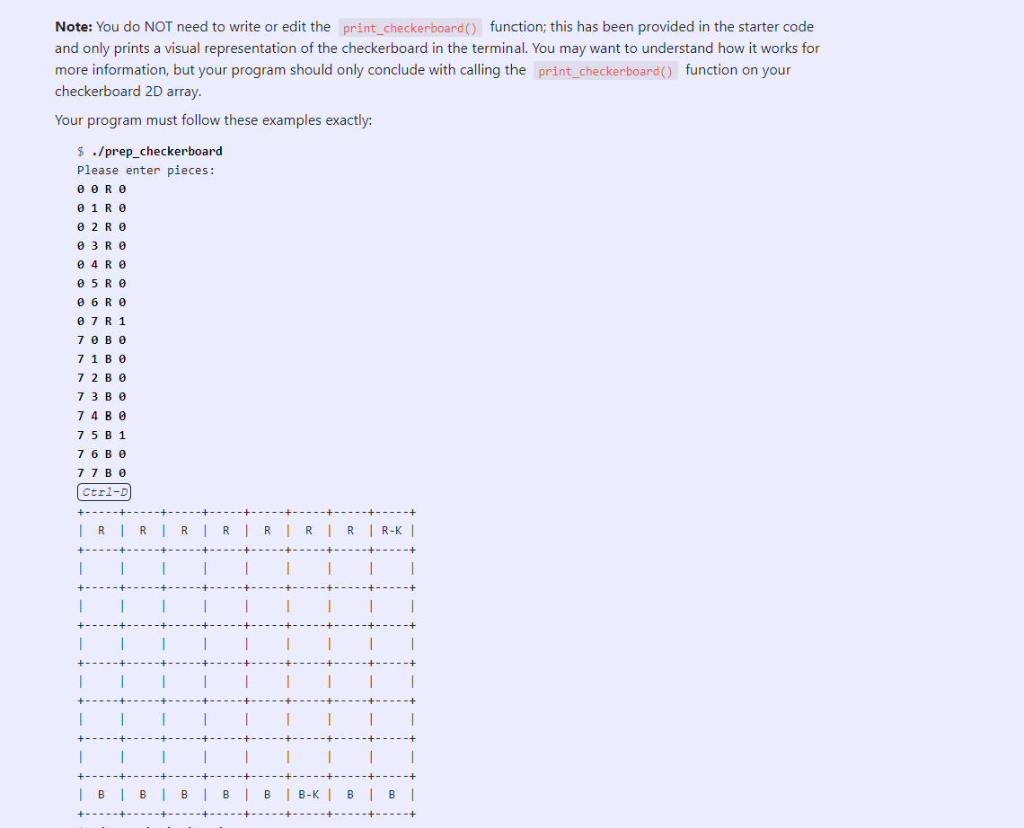 Solved CISE Prepare a Checkerboard Write a C program | Chegg.com