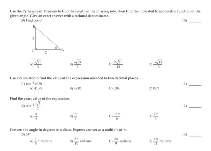 Solved Use the Pythagorean Theorem to find the length of the | Chegg.com