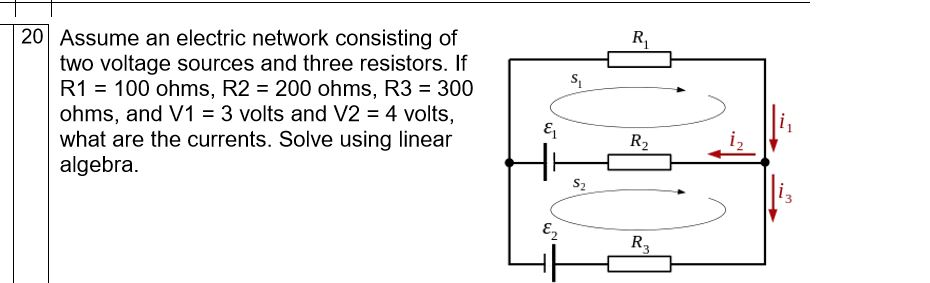 Solved Assume an electric network consisting of two voltage | Chegg.com