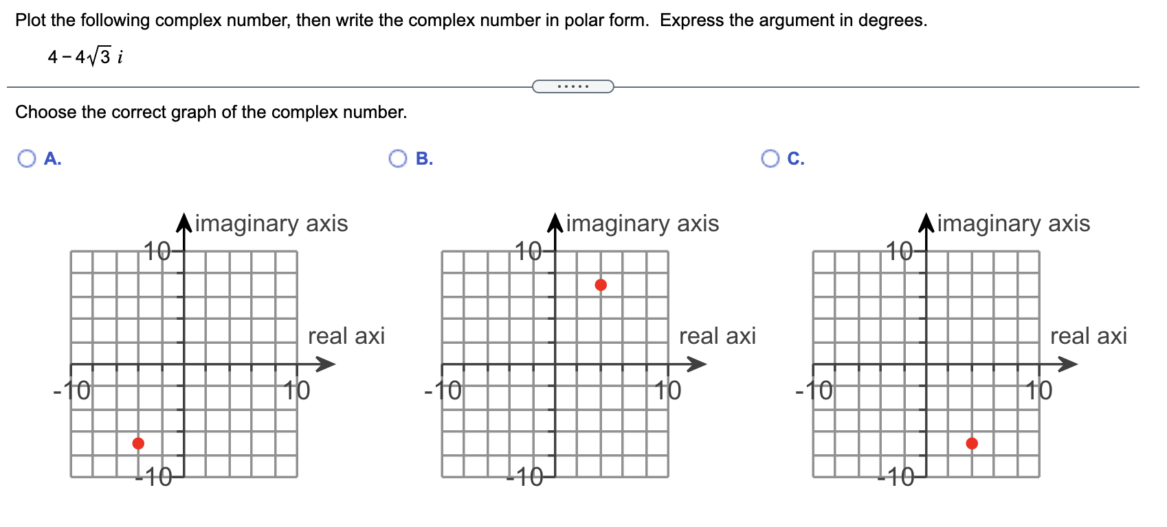 Solved Plot the following complex number, then write the | Chegg.com