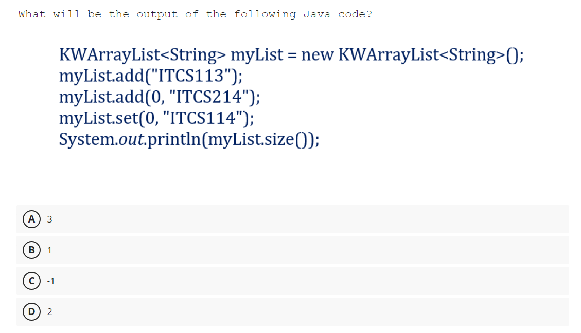 Solved That will be the output of the following Java code? | Chegg.com
