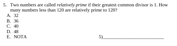 Solved 5. Two numbers are called relatively prime if their | Chegg.com