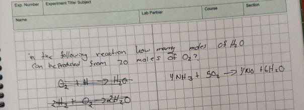 Solved Exp. Number Experiment Titel Subject Lab Partner of | Chegg.com