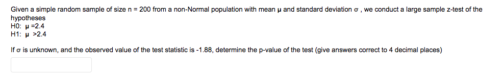 Solved Given a simple random sample of size n=200 from a | Chegg.com