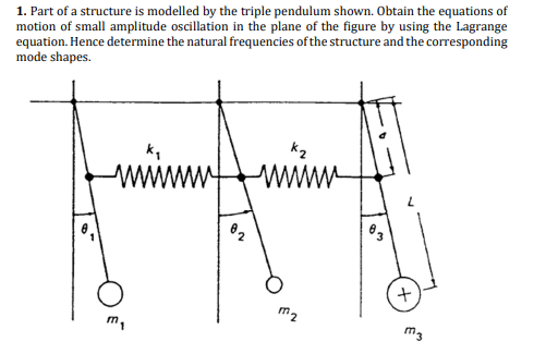 Solved 1. Part of a structure is modelled by the triple | Chegg.com