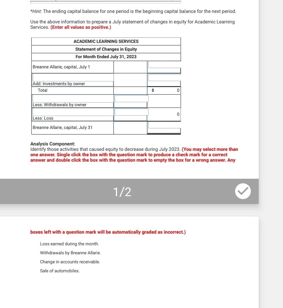 Solved On July 1, 2023, Academic Learning Services entered | Chegg.com