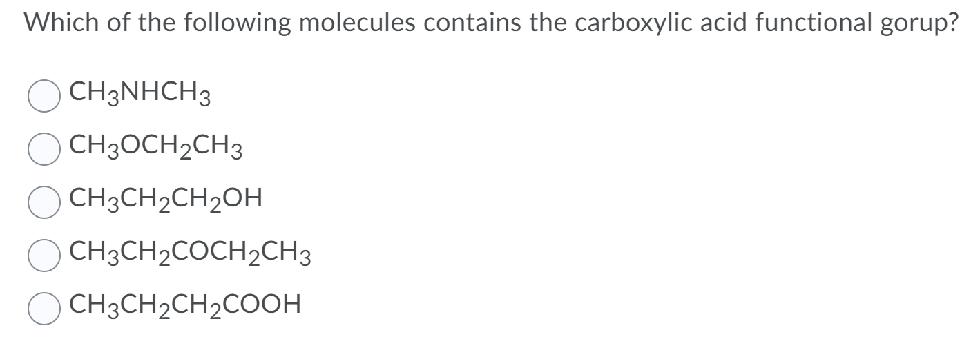 Solved Which of the following molecules contains the | Chegg.com
