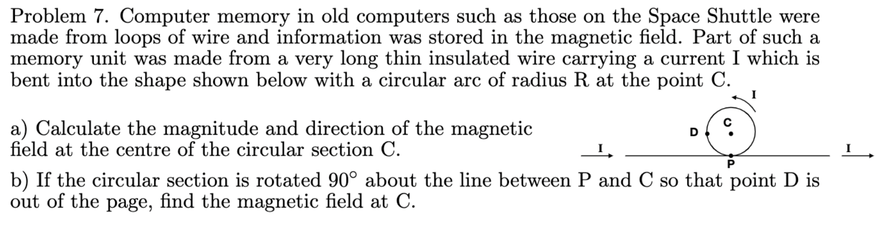 Solved Problem 7. Computer memory in old computers such as | Chegg.com