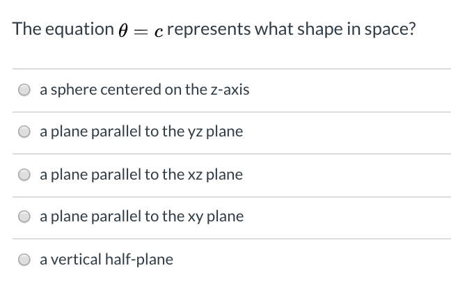 Solved = crepresents what shape in space? The equation a | Chegg.com ...