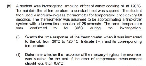 Solved [b] A student was investigating smoking effect of | Chegg.com