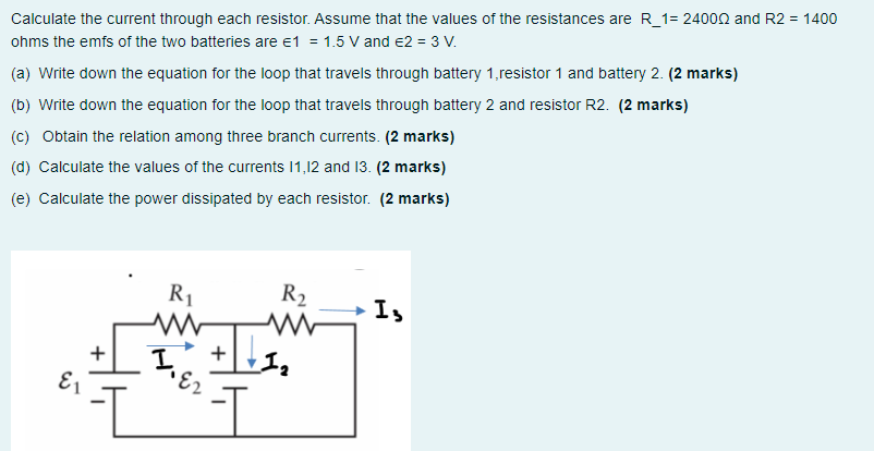 Solved Calculate the current through each resistor. Assume | Chegg.com