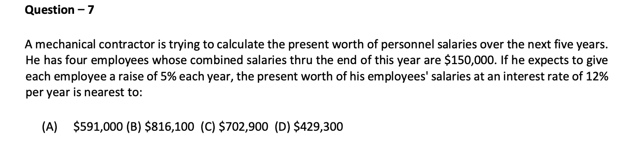 Solved A mechanical contractor is trying to calculate the | Chegg.com