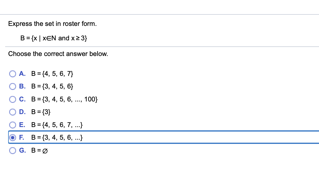 Solved Express The Set In Roster Form B x XEN And X23 Chegg