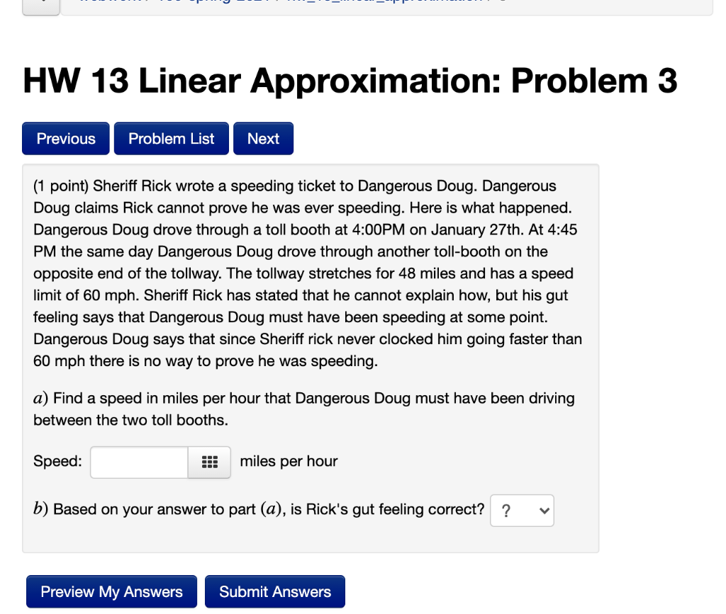 Solved Hw 13 Linear Approximation Problem 3 Previous 