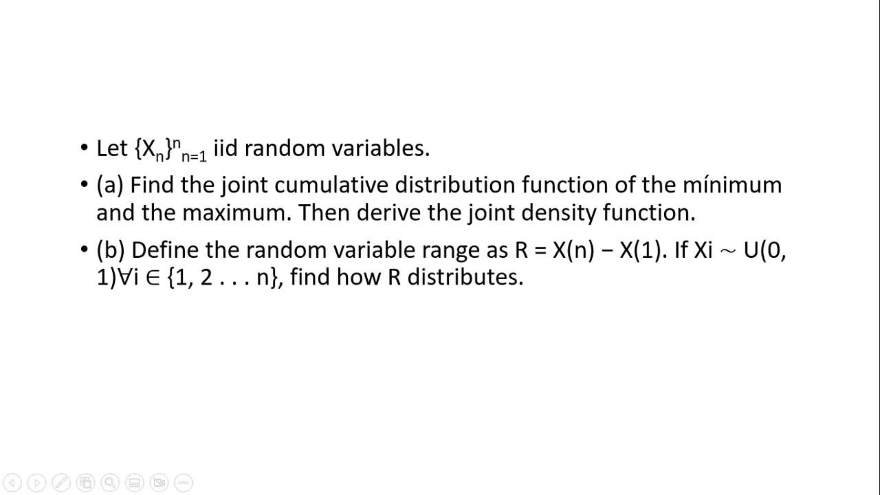 - Let {Xn}n=1n iid random variables. - (a) Find the | Chegg.com
