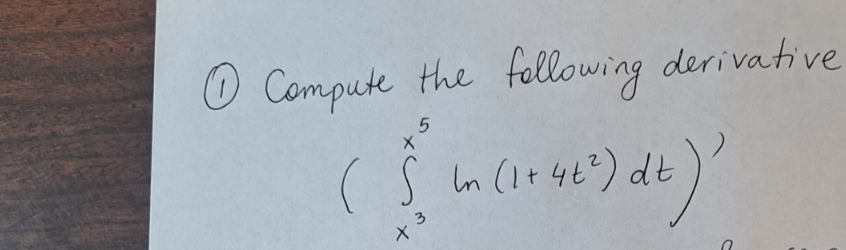 Solved (1) Compute the following derivative | Chegg.com