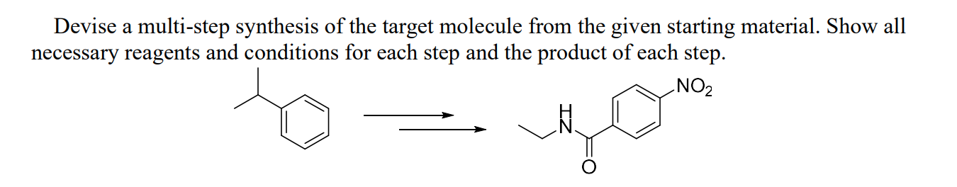Solved Devise a multi-step synthesis of the target molecule | Chegg.com