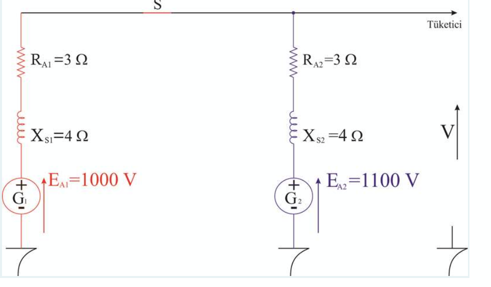 Solved In the circuit in the figure, two alternators are | Chegg.com