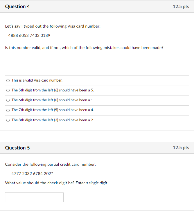 Solved Question 4 12.5 pts Let's say I typed out the | Chegg.com