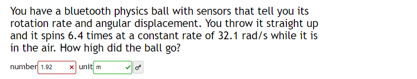 Solved You have a bluetooth physics ball with sensors that | Chegg.com