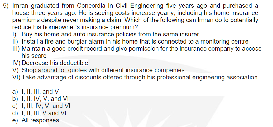 Solved Imran graduated from Concordia in Civil Engineering | Chegg.com