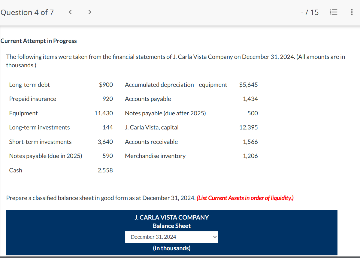 Solved Current Attempt in Progress The following items were | Chegg.com