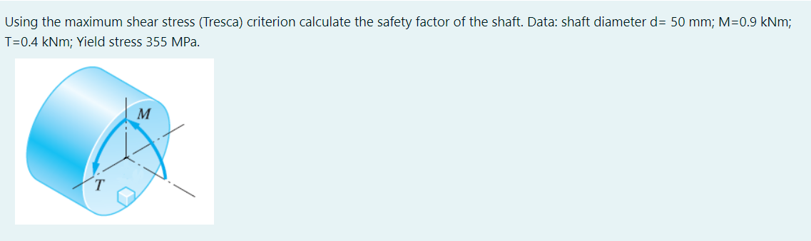 Solved Using the maximum shear stress (Tresca) criterion | Chegg.com
