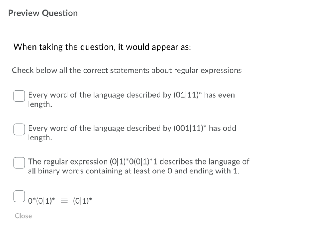 Solved Preview Question When taking the question, it would | Chegg.com