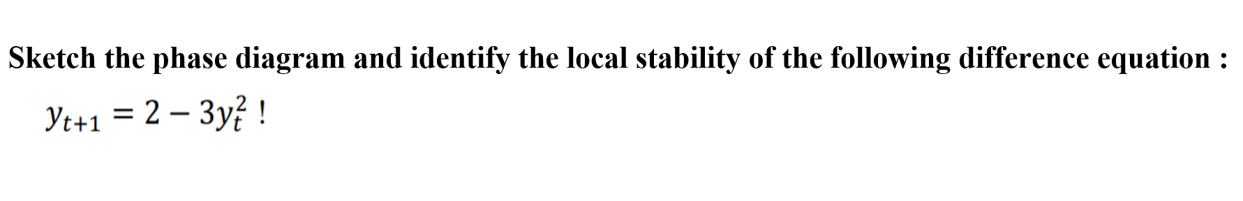 Solved Sketch the phase diagram and identify the local | Chegg.com