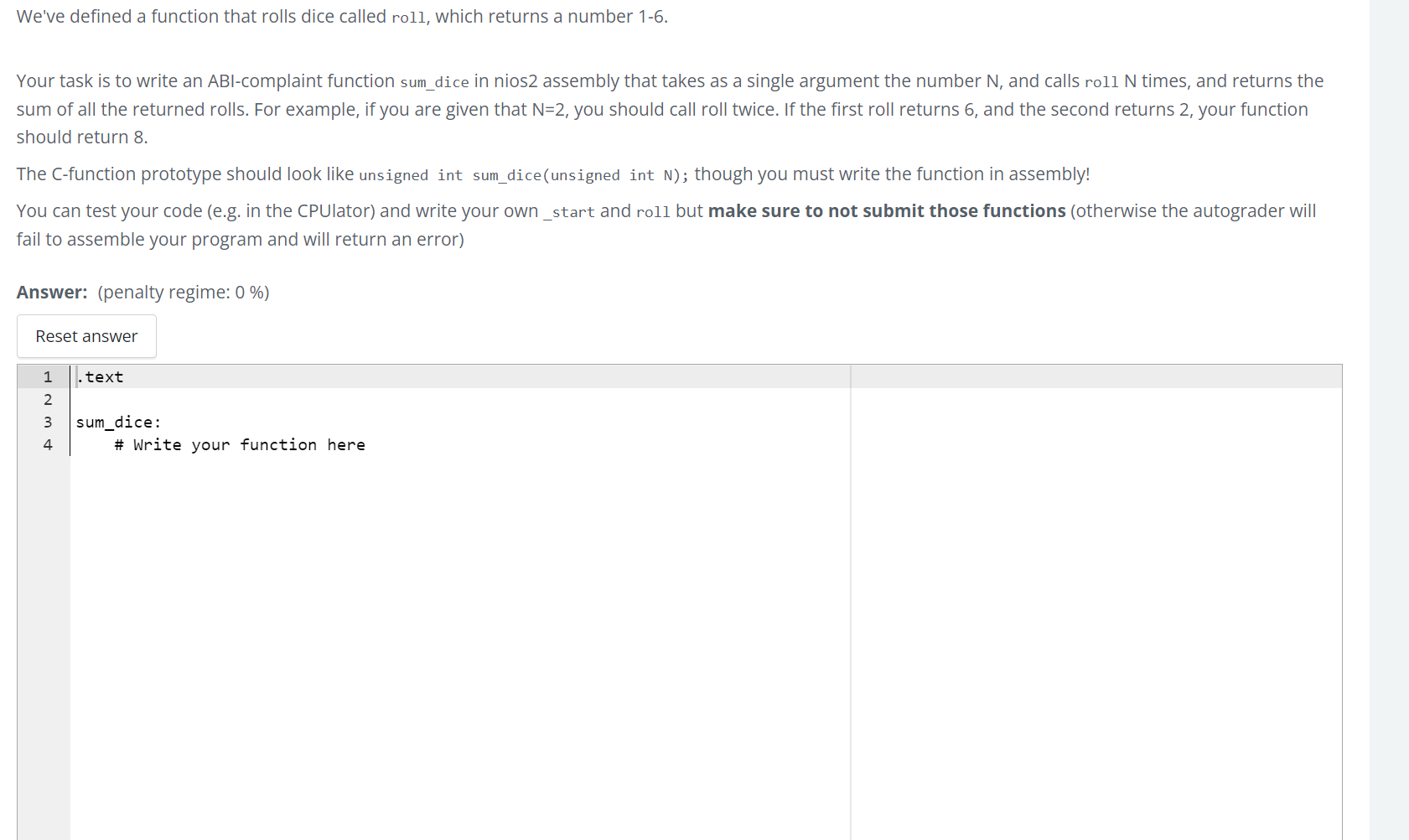 Solved We've defined a function that rolls dice called roll, | Chegg.com