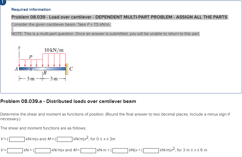 Solved Required information Problem 08.039 - Load over | Chegg.com
