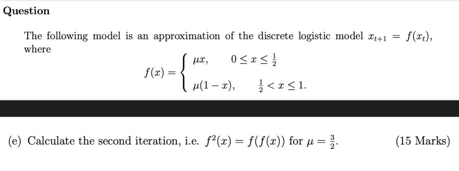 Solved Question = f(xt), The following model is an | Chegg.com