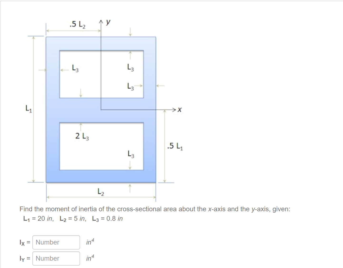Solved Find the moment of inertia of the cross-sectional | Chegg.com