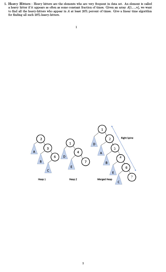 Solved 5. Heavy Hitters : Heavy hitters are the elements who | Chegg.com