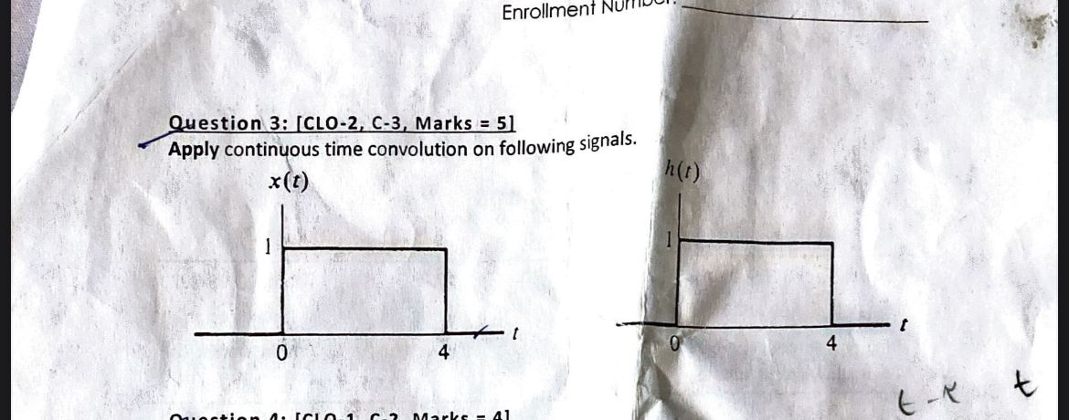 Solved Question 3: [CLO−2,C−3, Marks =5] Apply continuous | Chegg.com