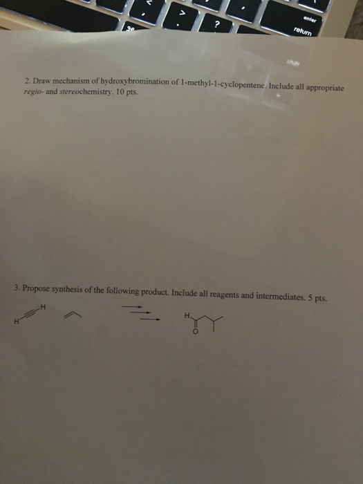 Solved enter return 2. Draw mechanism of hydroxybromination | Chegg.com