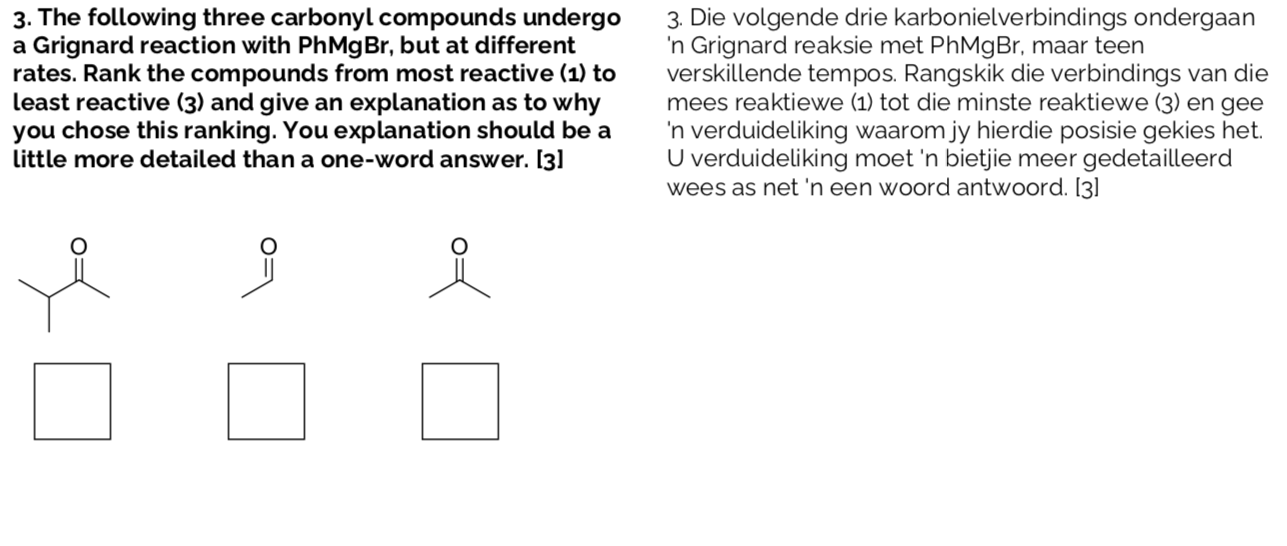 Solved 3. The following three carbonyl compounds undergo 3. | Chegg.com