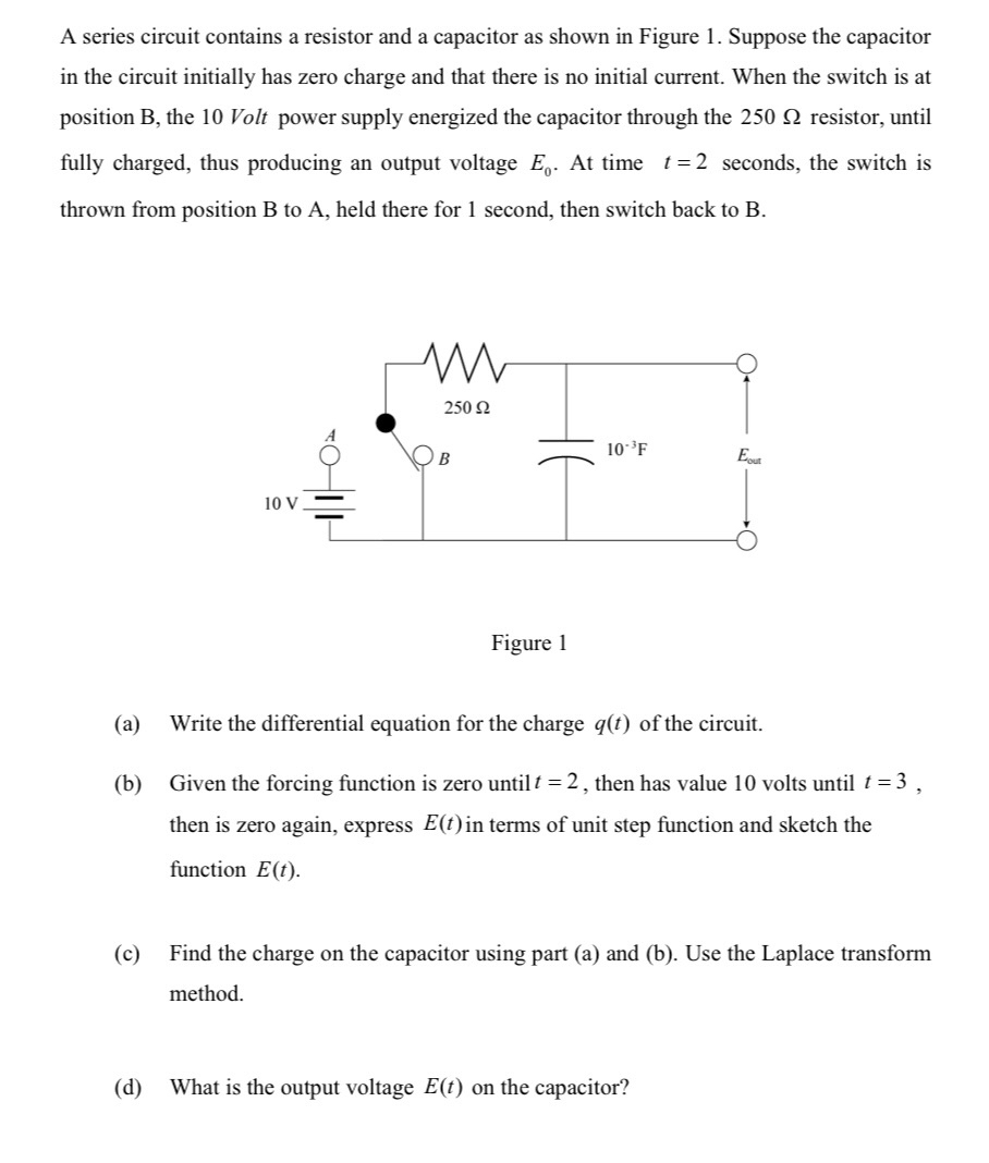 Solved A series circuit contains a resistor and a capacitor | Chegg.com