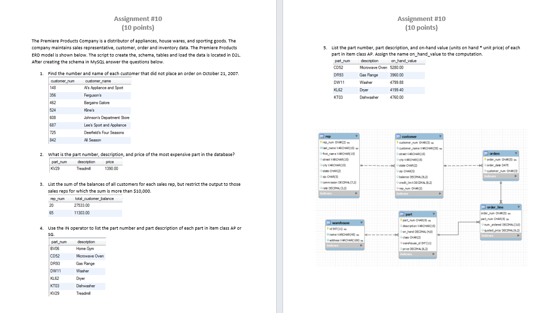 Solved Assignment \#10 Assignment \#10 (10 points) (10 | Chegg.com