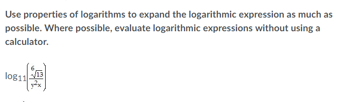 Solved Use properties of logarithms to expand the | Chegg.com