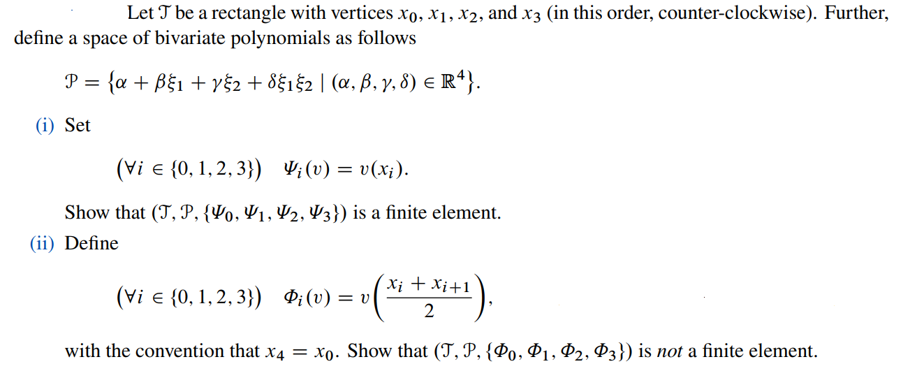 Solved Let J be a rectangle with vertices x0,x1,x2, and x3 | Chegg.com