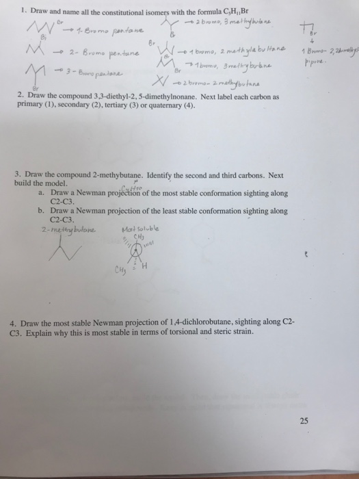 Solved 1. Draw and name all the constitutional isomers with | Chegg.com