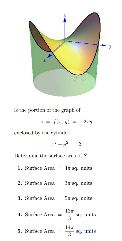 Solved 015 10.0 points The 'pringle'-like surface S shown in | Chegg.com