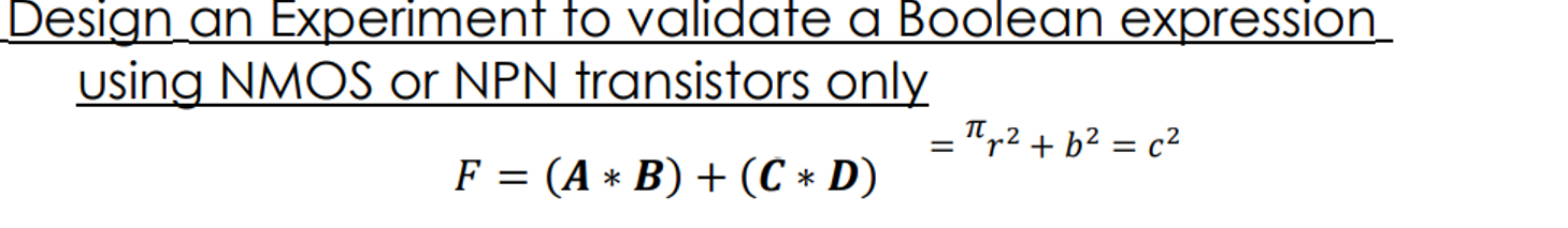 Solved Design An Experiment To Validate A Boolean 7217