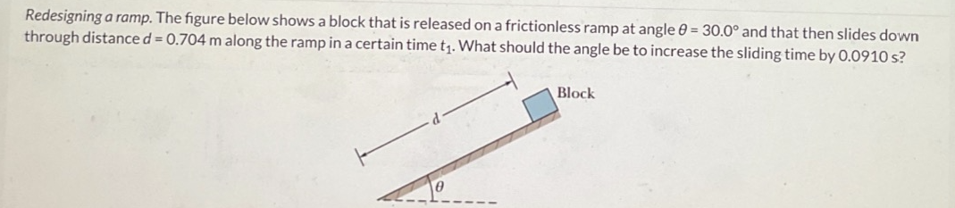 Solved Redesigning a ramp. The figure below shows a block | Chegg.com