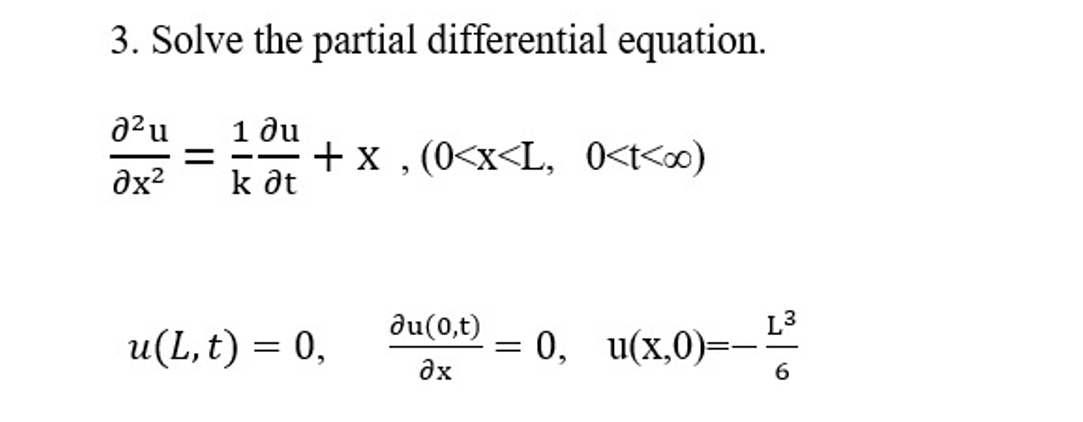 Solved Solve the partial differential | Chegg.com